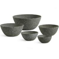 China QUANGUI QG-C013 6-Inch GRC Planter Pots - Handmade Fiber Cement Planters with UV & Frost Resistance for sale