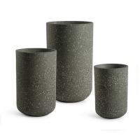 China GRC Round Flower Planters 5-6 Year Outdoor Life Customizable Color With Drainage Holes for sale