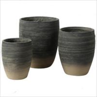 China GRC Cement Scrub Surface Planter Pots - 5-6 Year Outdoor Lifespan, Custom Finishing Options for sale
