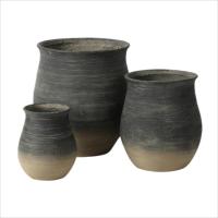 China QUANGUI QG-C021 GRC Planter Pots - 5-6 Year Outdoor Lifespan, Frost Resistant Round Cement Planters with Drainage Holes for sale
