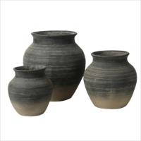 China Round GRC Planter Pots 80cm with Drainage Holes for Indoor Outdoor Gardens for sale