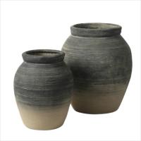 China Round GRC Planter Pots 80cm with Drainage Holes for Indoor Outdoor Gardens for sale