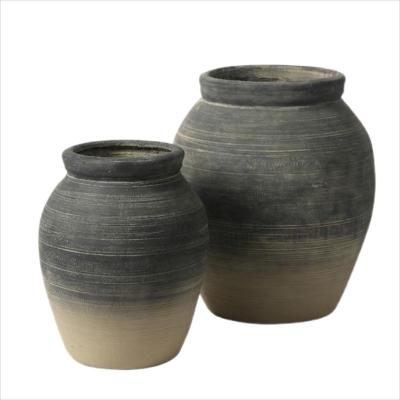 China Round GRC Planter Pots 80cm with Drainage Holes for Indoor Outdoor Gardens for sale