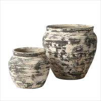 China GRC Fiber Cement Round Flower Planter 5-6 Years Outdoor 7-8 Years Indoor for sale