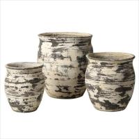 China GRC Fiber Cement Round Flower Planter 5-6 Years Outdoor 7-8 Years Indoor for sale