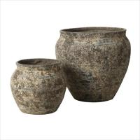 China GRC Planter Pots Round Cement Frost Proof with Drainage Holes 5-6 Years Outdoor for sale