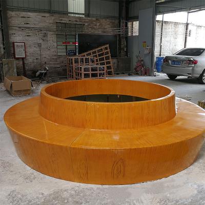 China Lightweight Grey Fiberglass Resin Outdoor Furniture Set - 5 Piece Minimum Order with 45-50 Day Production for sale