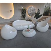 China White Fiberglass Table Chair Set 4-Piece Outdoor Furniture with 45-50 Day Production and 1000 Sets Monthly Capacity for sale