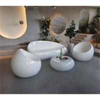 China White Fiberglass Table Chair Set 4-Piece Outdoor Furniture with 45-50 Day Production and 1000 Sets Monthly Capacity for sale