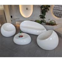 China White Fiberglass Table Chair Set 4-Piece Outdoor Furniture with 45-50 Day Production and 1000 Sets Monthly Capacity for sale
