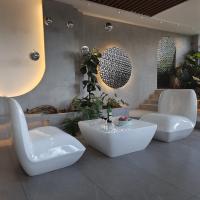 China Custom Fiberglass Resin Furniture Sets - 45-50 Day Production, Lightweight Outdoor Tables & Chairs for sale