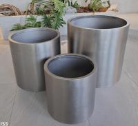 China Stainless Steel Metal Planter Pots with Drainage - Rust Resistant Small/Large Sizes for Indoor & Outdoor Use for sale