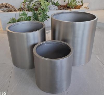 China Stainless Steel Metal Planter Pots with Drainage - Rust Resistant Small/Large Sizes for Indoor & Outdoor Use for sale