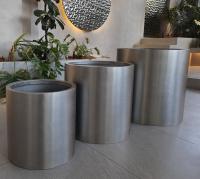 China Stainless Steel Metal Planter Pots with Drainage - Rust Resistant Small/Large Sizes for Indoor & Outdoor Use for sale
