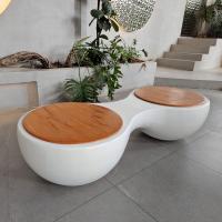 China White Fiberglass Furniture Sets - Lightweight FRP Tables & Chairs with 45-50 Day Production, CE/ISO9001 Certified for sale