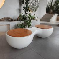 China White Fiberglass Furniture Sets - Lightweight FRP Tables & Chairs with 45-50 Day Production, CE/ISO9001 Certified for sale