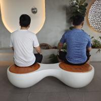 China White Fiberglass Furniture Sets - Lightweight FRP Tables & Chairs with 45-50 Day Production, CE/ISO9001 Certified for sale