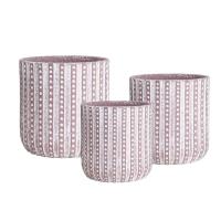 China QUANGUI GRC Planter Pots 80cm Fiber Cement Round Flower Planters with Drainage Holes for sale