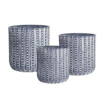 China QUANGUI GRC Planter Pots 80cm Fiber Cement Round Flower Planters with Drainage Holes for sale