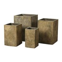 China GRC Cement Planter Pots 5-6 Years Outdoor Weather Resistant Fiber Concrete Flower Pot for sale