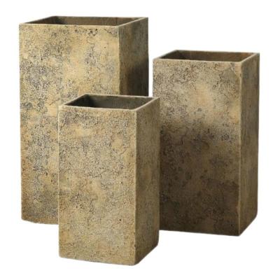 China GRC Cement Planter Pots 5-6 Years Outdoor Weather Resistant Fiber Concrete Flower Pot for sale