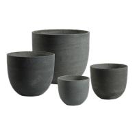 China Archaic Style Round GRC Planters For Outdoor Garden Decor for sale