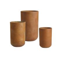 China GRC Planter Pots Archaic Style Large Cement Flower Planters Waterproof Fireproof 5-6 Years Outdoor for sale