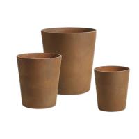 China GRC Fiber Cement Planter Pots Archaic Style 5-6 Years Outdoor Durable Round for sale