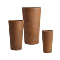 China GRC Fiber Cement Planter Pots Archaic Style 5-6 Years Outdoor Durable Round for sale