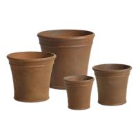 China GRC Cement Planter Pots Archaic Style Round Large 20 Inch for Indoor Outdoor Garden Decor for sale