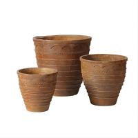 China Hand Carved GRC Planter Pots 80cm for Indoor Outdoor Garden Decor for sale