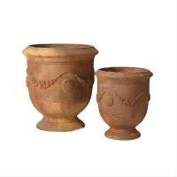 China Hand Carved GRC Planter Pots 80cm for Indoor Outdoor Garden Decor for sale