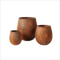 China Hand Carved GRC Planter Pots 80cm for Indoor Outdoor Garden Decor for sale