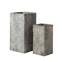China QUANGUI GRC Planter Pots Frost Resistant Hand Carved Cement Flower Pot for Indoor Outdoor Garden for sale