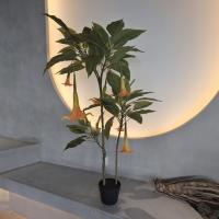 China Insect Resistant Lifelike Artificial Plants Artificial Datura Tree For Home Decor for sale