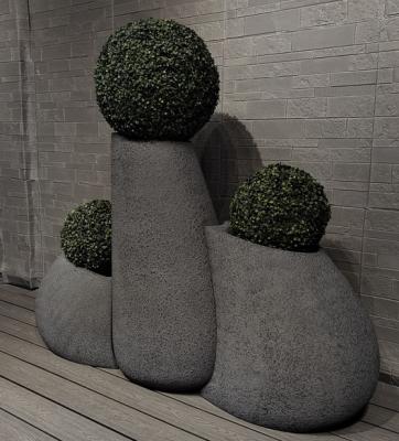 China Quangui QG-179 Fiber Clay Planter 5-6 Year Outdoor Durable Flower Pot for sale