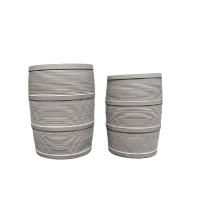 China Quangui Fiber Clay Planter QG-296 Frost Resistant Round 310x410mm White for sale