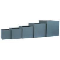 China Fiber Clay Planter Square 300mm for Indoor Outdoor Green Plant 7-8 Year Life for sale