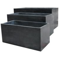 China Fiber Clay Planter Modern Weather Resistant Flower Pot 4 Sizes Custom Color for sale