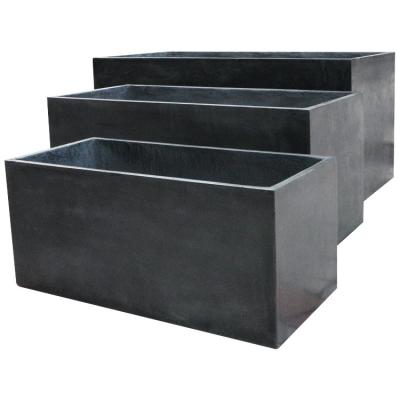 China Fiber Clay Planter Modern Weather Resistant Flower Pot 4 Sizes Custom Color for sale