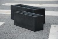 China Fiber Clay Planter Modern Weather Resistant Flower Pot 4 Sizes Custom Color for sale