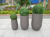 China Smooth Surface Reinforced Clay Planter For Tall Plants In Minimalist Style for sale