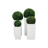 China Fiber Clay Planter Quadrate Modern 5-6 Years Outdoor Life L430xW430xH800mm for sale