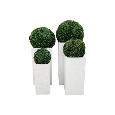China Fiber Clay Planter Quadrate Modern 5-6 Years Outdoor Life L430xW430xH800mm for sale