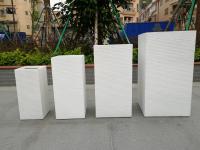 China Fiber Clay Planter Quadrate Modern 5-6 Years Outdoor Life L430xW430xH800mm for sale