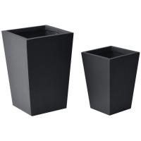 China Hand Carved Fiber Clay Planter Modern Style Waterproof Fireproof Durable 300mm 230mm for sale
