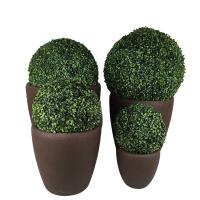 China Quangui Fiber Clay Planter Hand Carved Reinforced Flower Pot 500mm Diameter for sale