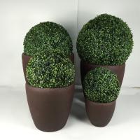 China Quangui Fiber Clay Planter Hand Carved Reinforced Flower Pot 500mm Diameter for sale