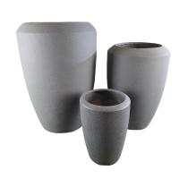 China Fiber Clay Planter Flower Pots Reinforced 300mm 410mm Durable Indoor Outdoor 7-8 Year Lifespan for sale