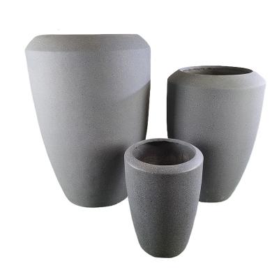 China Fiber Clay Planter Flower Pots Reinforced 300mm 410mm Durable Indoor Outdoor 7-8 Year Lifespan for sale